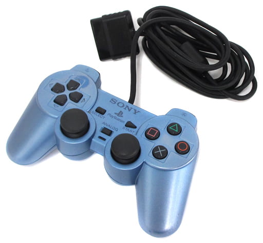 PS2 Hard Analog Controller (DUALSHOCK2) Aqua (Condition : Difficult to ...