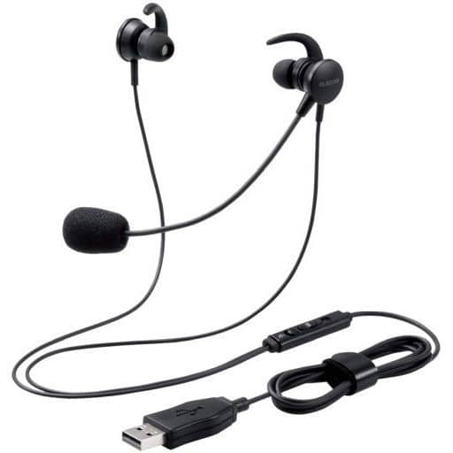 PC hardware Elecom USB Both-Ear Earplug Type Headset [HS-EP15UBK] | PC ...