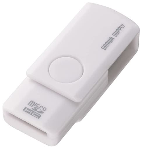 PC hardware Sanwa Supply MicroSD Dedicated Card Reader / Writer (White ...