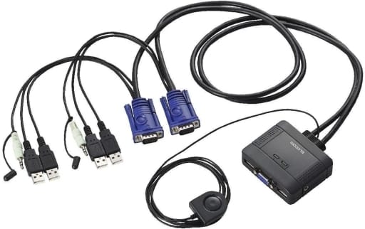 PC hardware Elecom USB Personal Computer Switch (2 PC Switches) [KVM ...