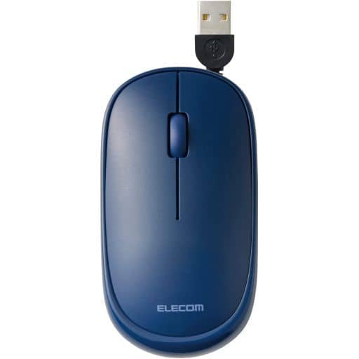 Elecom Retractable Wired Mouse Slint Mobile Mouse (blue) [M-TM10UBBU ...