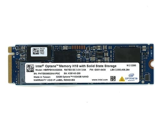 PC hardware Intel M. 2 Integrated SSD Optane Memory H10 with Solid ...