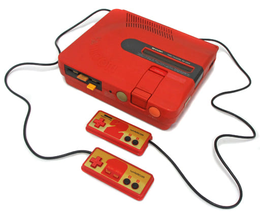 Twin Famicom Body (Red : Initial Type) [AN-500R] (Condition : Missing box and manual, Difficult ...