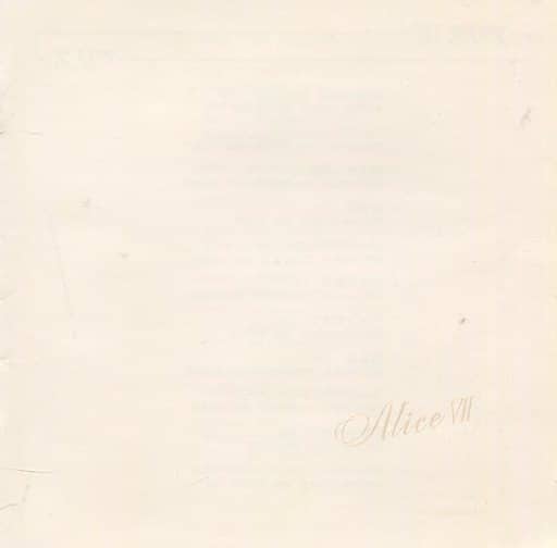 Japanese music CDs Alice / Alice VII (Obsolete) | Music software ...