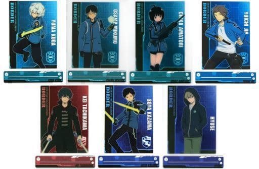 All 7 types set "Acrylic Panel Collection with WORLD TRIGGER Stand ...