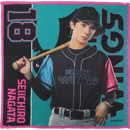 Miscellaneous goods Seiichiro Nagata Mini Towel "『 ACTORS ☆ LEAGUE in Baseball 2022 』 BLACK ...