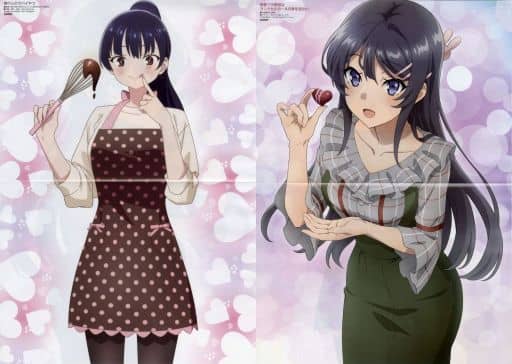 Double-sided A3 pinup (folded in two) Asaginu Sakurajima / Anna Yamada "Seishun Butataku wa ...