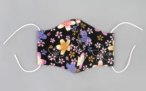 Premium Mask Made in Japan (Black / Flower Pattern) Masukiya | Goods ...