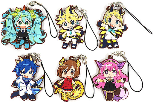 Strap 6-Type Set "VOCALOID Hatsune Miku Series Rubber Strap Collection ...