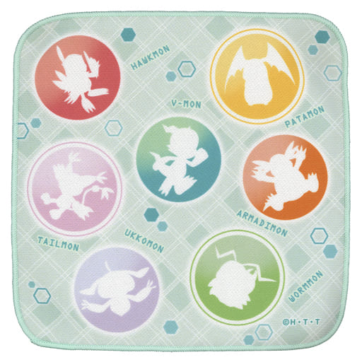 Silhouette hand towel "DIGIMON ADVENTURE 02 THE BEGINNING" theatrical ...