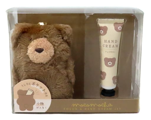 Mocha Pouch & Mini Hand Cream Set "Hokkori Moko Mocha" | Goods ...