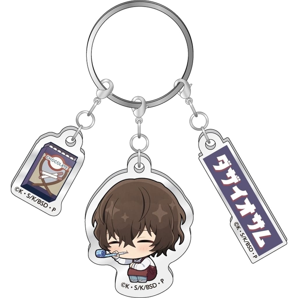 Osamu Dazai 3-Chain Acrylic Key Holder, Literary Dagashi Store ver ...