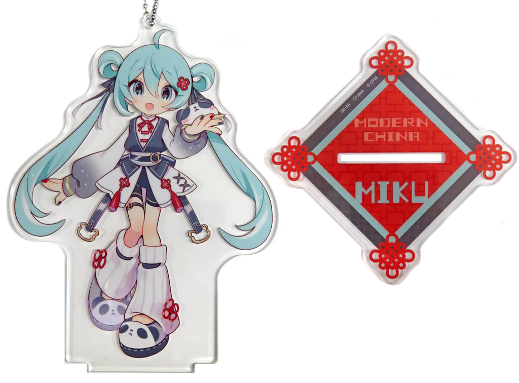 Hatsune Miku (furhon Ver.) Big Clear Key Chain with Stand "Hatsune Miku ...