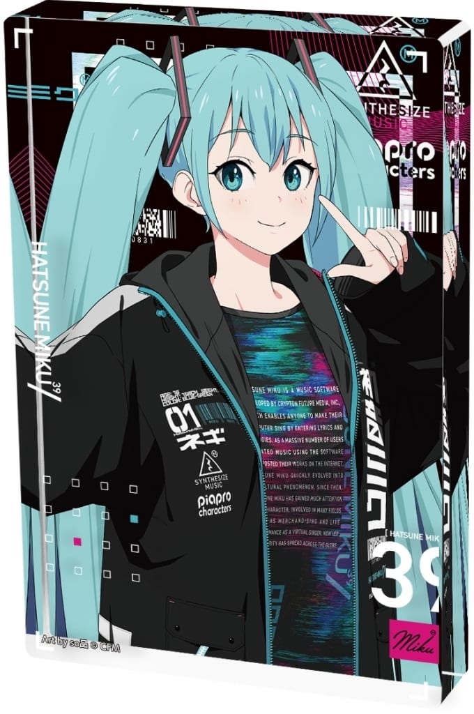 Hatsune Miku Tech Fashion ver. Art by so product drawing acrylic block ...