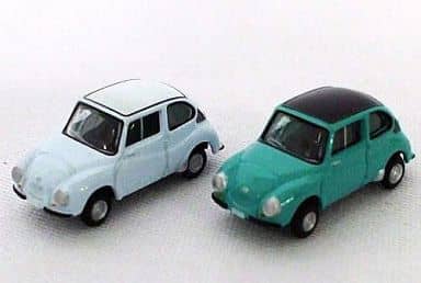 Railway model 1/150 Subaru 360 (Green Light Blue) 2-Unit Set "The Car ...