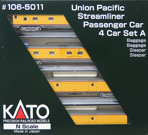 Railway model 1/150 Union Pacific Streamliner Passenger Car 4 Car Set A ...