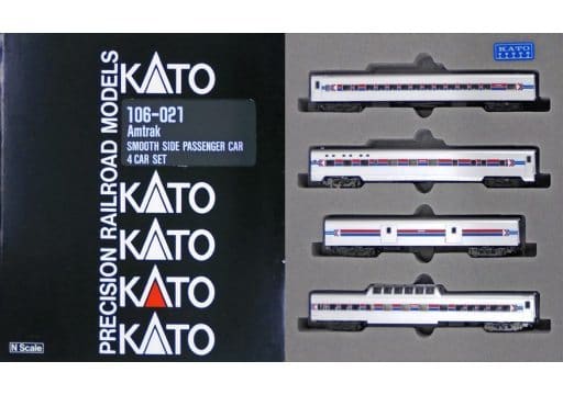 Railway model 1/160 Amtrak SMOOTH SIDE PASSENGER CAR 4 CAR SET (four ...