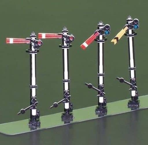 Railway model 1/150 Coloured semaphore signal sets "Coloured structure ...