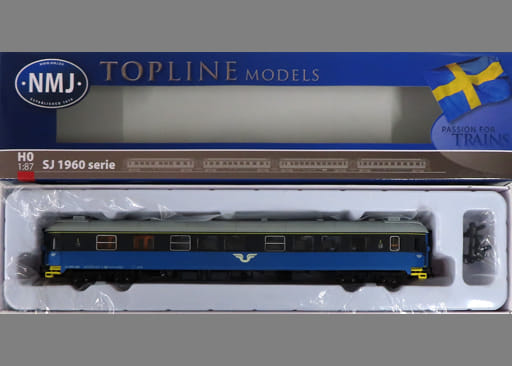 HO Gauge 1/87 SJ A2.5144 1st Class Passenger coach Blue/black V. 2 ...