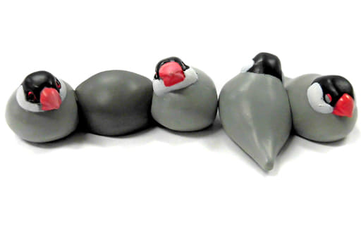 Trading figure 2) Java sparrow and Black Sesame Mochi Stuffed with Bean ...