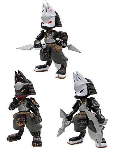 Trading figure All 3 Kinds Set "Dendi Daiku Sanjoshi Ninja Fox Fox ...