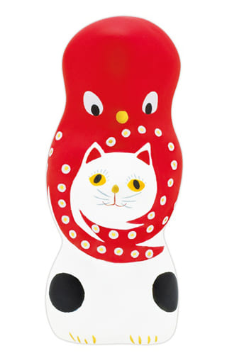 Trading figure White octopus with cat Sagara Doll octopus with cat ...