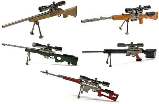 Trading figure 5-Type Set "Die Cast Sniper Rifle Mascot" | Toy Hobby ...