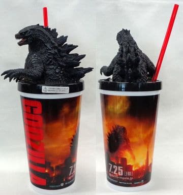 "GODZILLA Godzilla", a drink cup with an original movie Godzilla figure ...