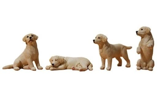 Figure Small Mini Labrador Retriever 4-Type Set C Resin-Coated Finished ...