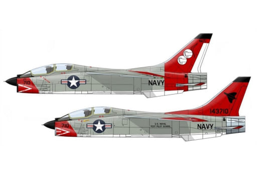 1/48 TF-8A F8U-1T Double-seated Crusader Remodeling Kit Detailed Up ...