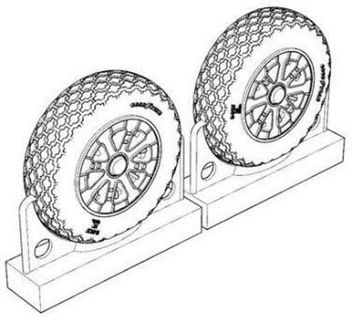 Plastic model 1/72 F4U Wheel / Tire Set for Corsair Crost Red Detail Up ...