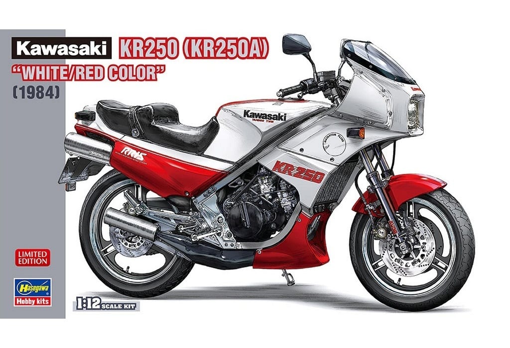 Plastic model 1/12 Kawasaki KR250 KR250A (White x Red Color) [21745 ...