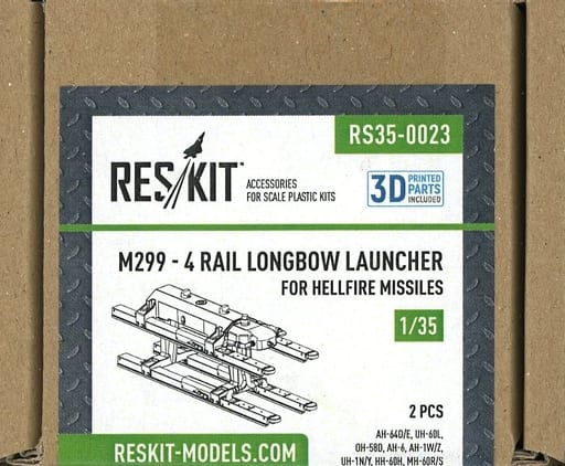 1/35 M299 Model 4-Rail Hellfire Missile Launcher 2 Pieces Detailed Up ...
