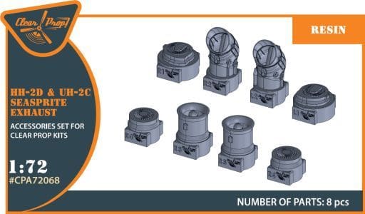 Plastic model 1/72 UH-2C/HH-2D Exhaust (for Clear Prop) Detail-Up Parts ...