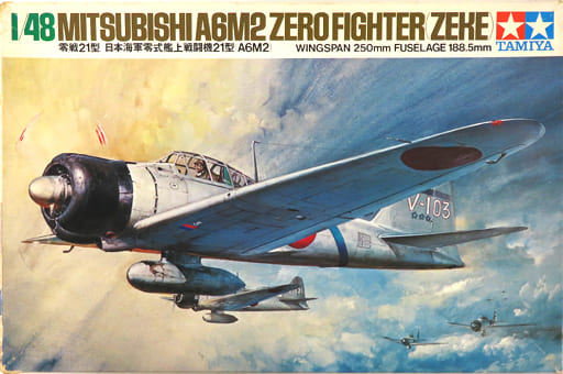 Plastic model [Box broken] 1/48 Japanese Navy 0 A6M2 Carrier-21 [MA116 ...