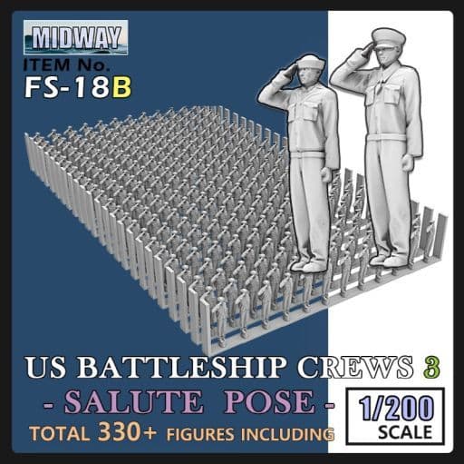 1/200 WWII USA Navy Battleship Crew Set #3 Salute "Forship Series ...