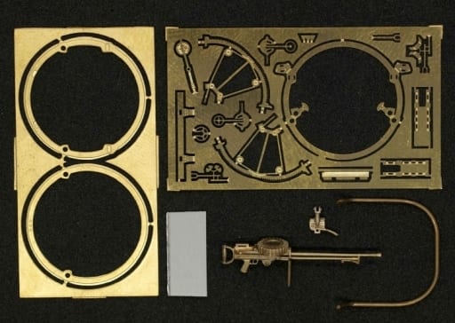 1/48 British Lewis Mk III aircraft machine gun ring mount equipment ...