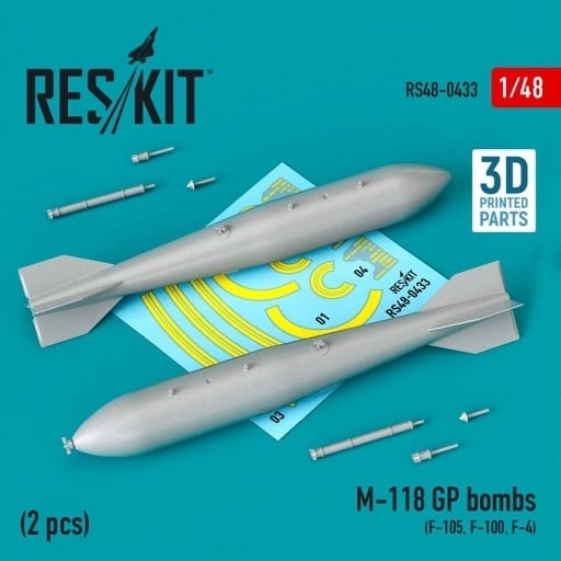 Plastic model 1/48 M-118 3000 lbs Air Bomb Pack 2 Detail-Up Parts ...