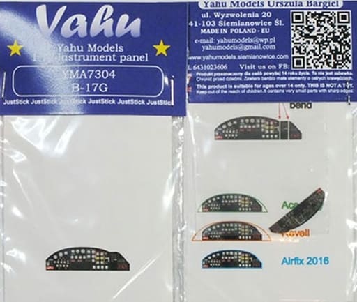 1/72 Boeing B-17G, Colored Instrument Panel, Air Clamp and Other ...