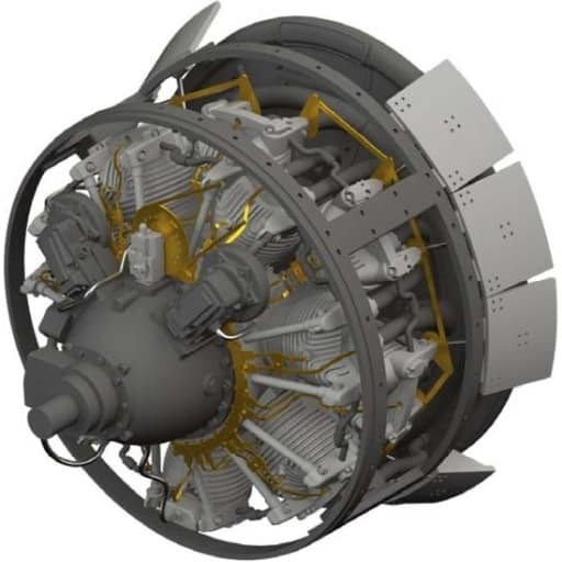 "BRASSIN Series" Detail-Up Parts for 1/48 FM-1 Engine Eduardo ...