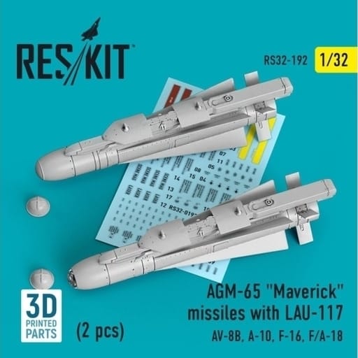 1/32 AGM-65 Maverick w/LAU-117 Launcher (2 Pieces) Detail-Up Parts ...