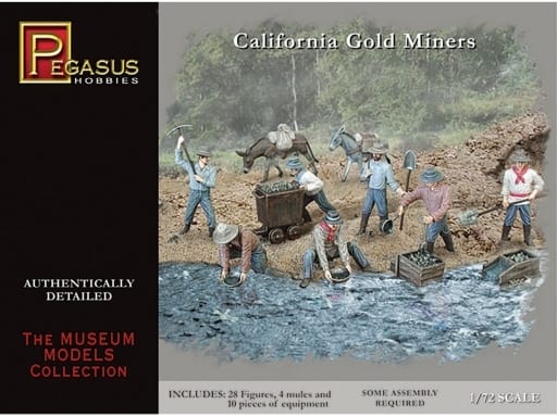 1/72 Gold-mining in California [PH7050] | Toy Hobby | Suruga-ya.com