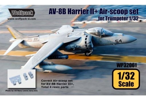 1/32 AV-8B Harrier II + Fuselage Air Inlet (for Trumpet) Detail-Up ...