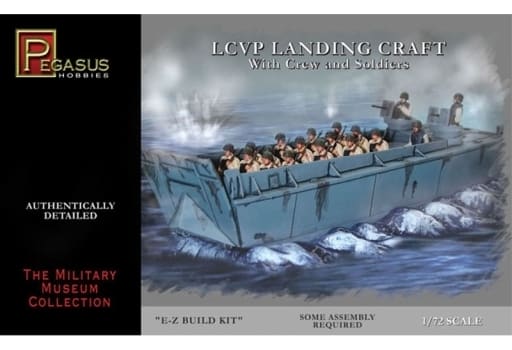 Plastic model 1/72 WW. II US LCVP Landing boat & Infantry Set [PH7650 ...