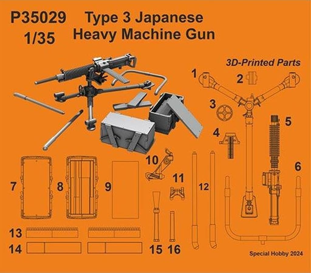 Plastic model 1/35 / 3-year heavy machine gun Detail-up parts [CMP35029 ...