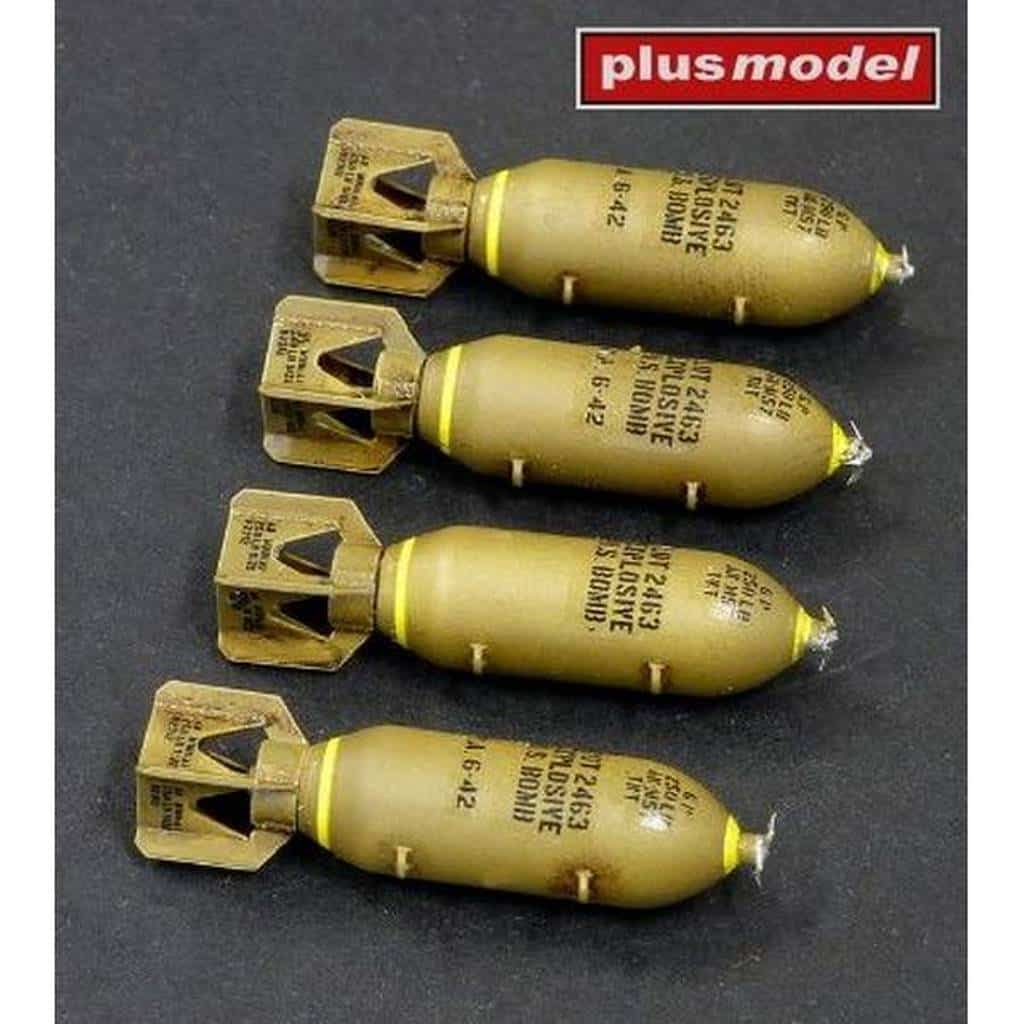 1/48 250 Pound Bomb (Pack of 4) Detail Up Parts [PLMAL4117] | Toy Hobby ...