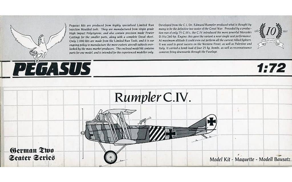 プラモデル 1/72 Rumpler C.IV. [3008] | Toy Hobby | Suruga-ya.com