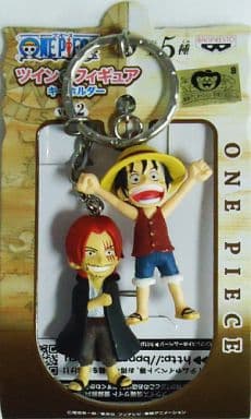 Key Holder Mascot (Character Actor) Luffy & Shanks Twin Figure Key ...