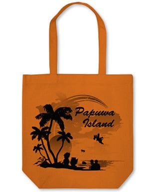 Bag (Character Cutter) Papwa Island Tote Bag Orange 「 Nangoku Shonen ...