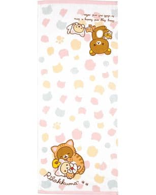 Towel and Tenugui towel (Character Kuta) Leisurely Cat Themed face ...